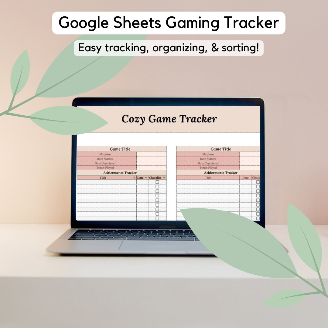 Digital Cozy Gaming Tracker Game Tracker Pastel Tracker Gaming ...