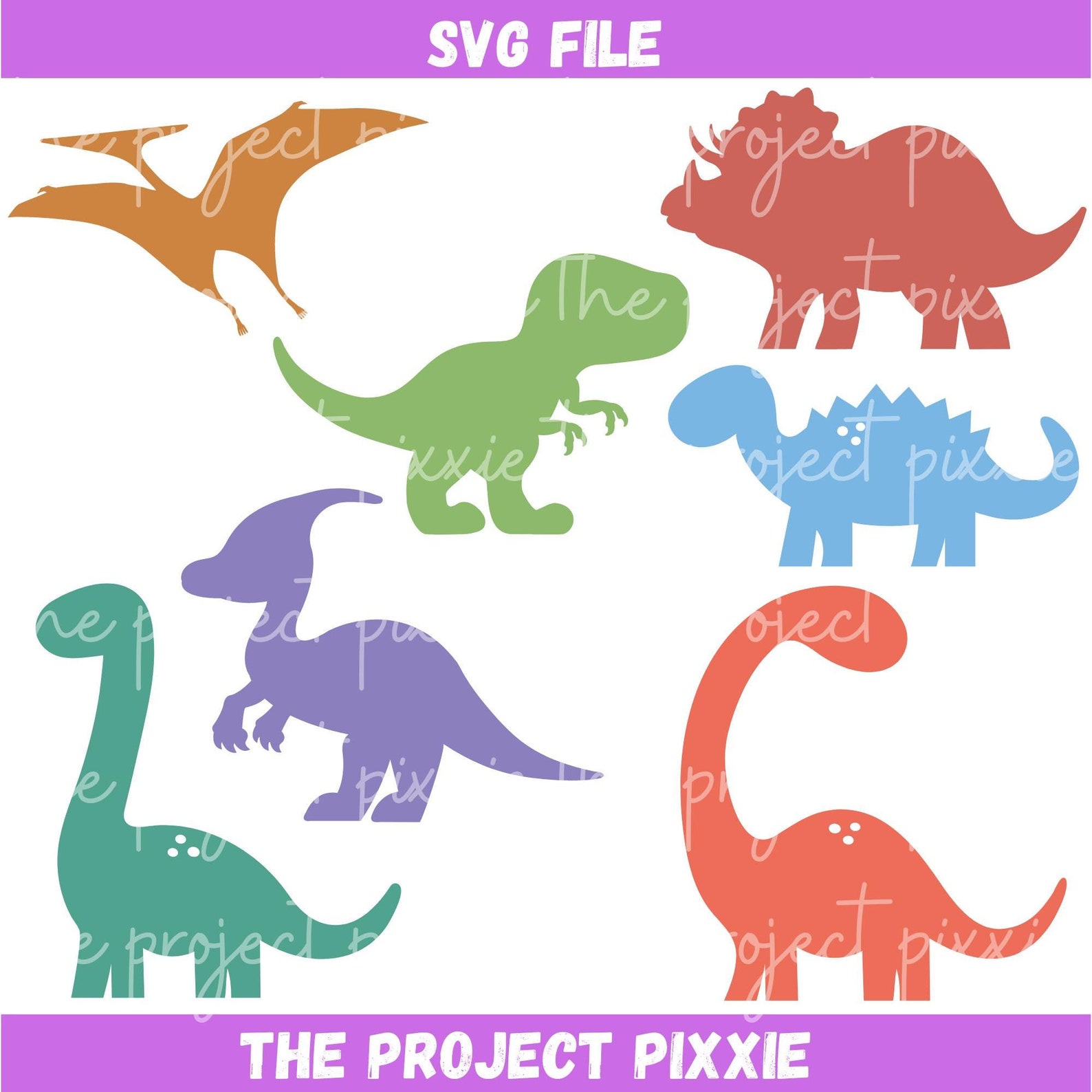 Dinosaur SVG for Cricut T Rex SVG Dinosaur Bundle 8 Files Spinosaurus ...