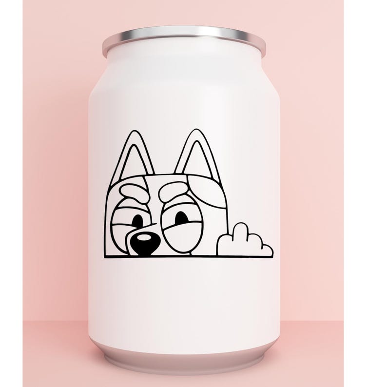 Bluey Middle Finger Decal - Etsy