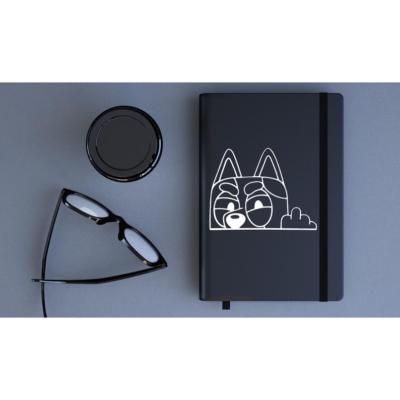 Bluey Middle Finger Decal - Etsy