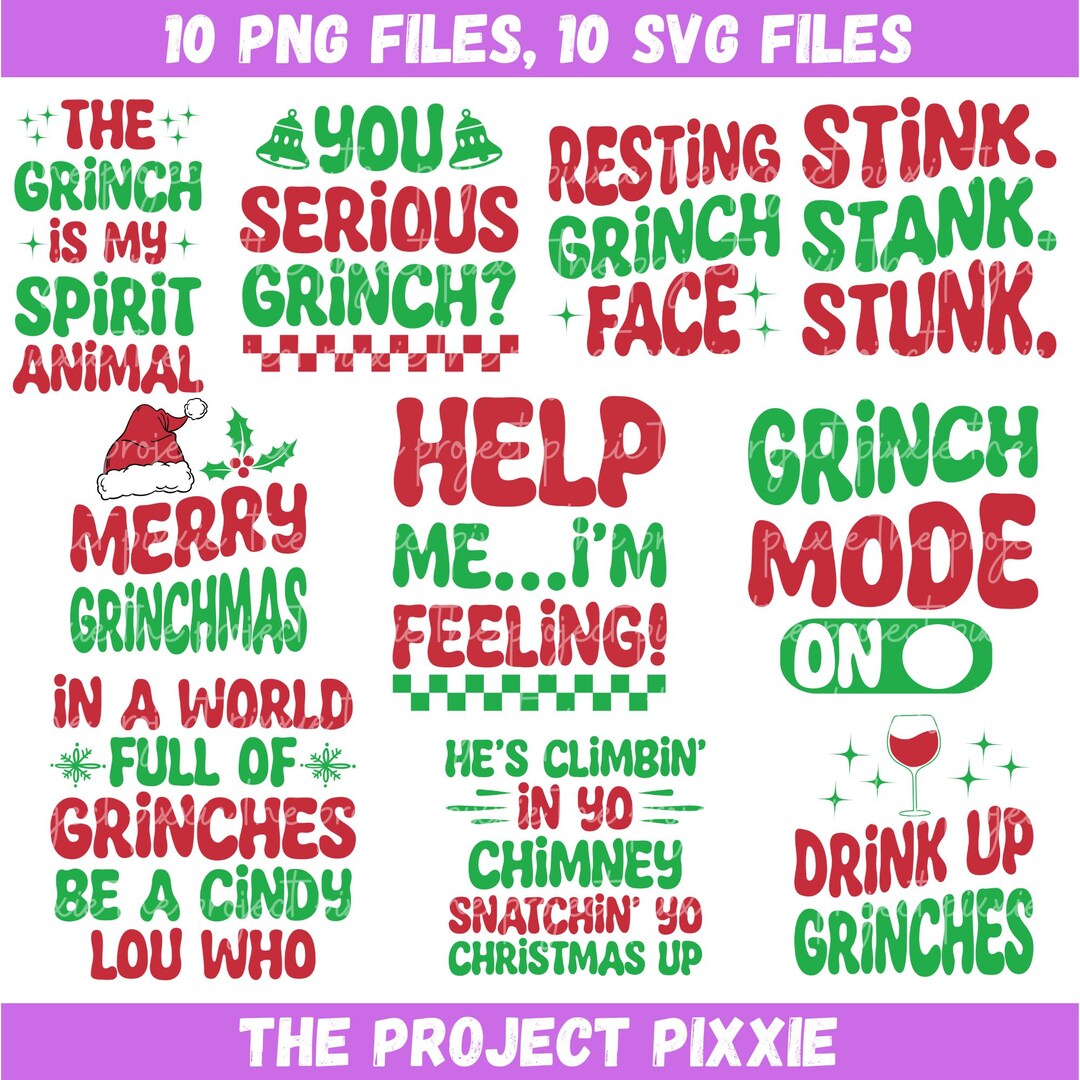 Grinch SVG, Grinch PNG, Grinch Tumbler PNG, Funny Xmas Png ...