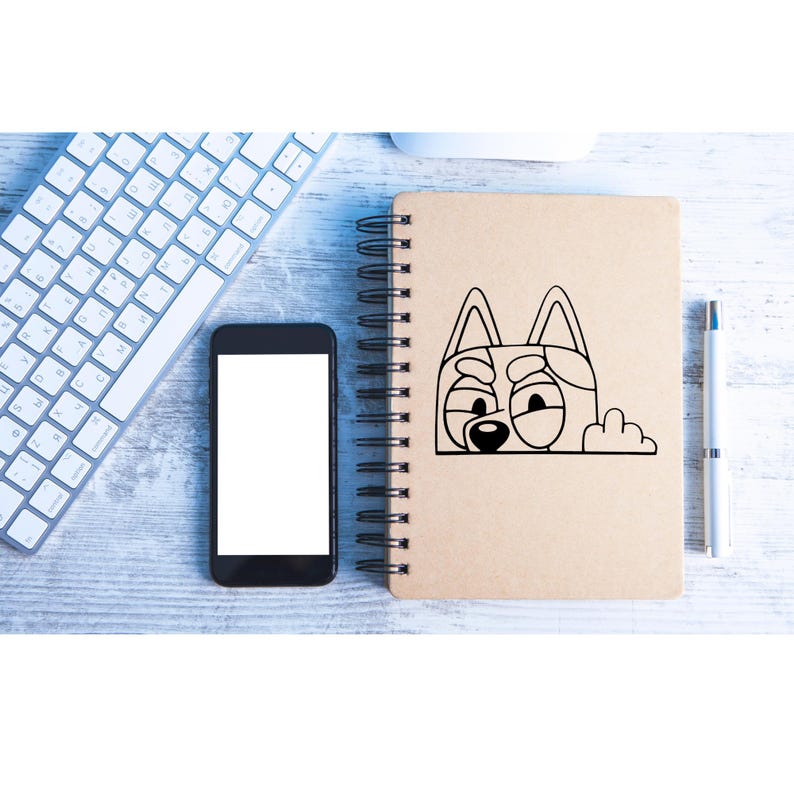 Bluey Middle Finger Decal - Etsy