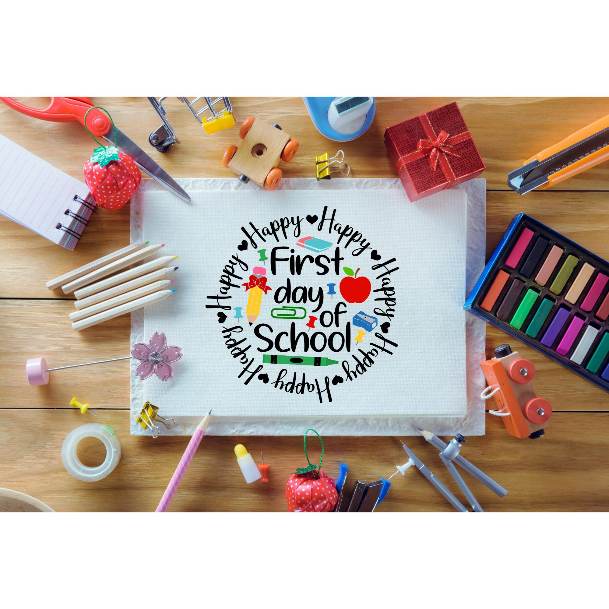 First Day of School SVG PNG Back to School Shirt Svg Teacher SVG Happy ...