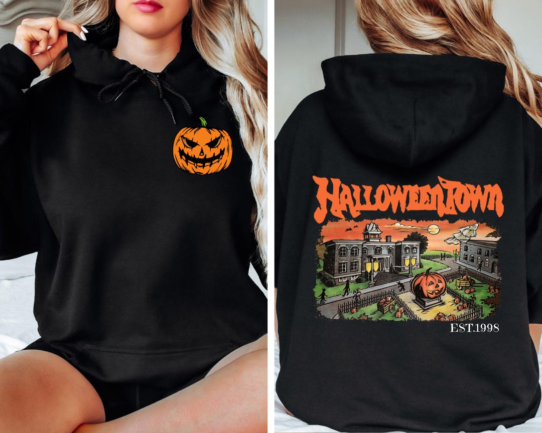 Retro Halloweentown Est 1998 Front and Back Printed, Halloween Town ...