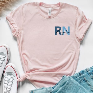 Registered Nurse Shirts Pocket, RN Shirts, Heart RN Tshirt, Nursing ...