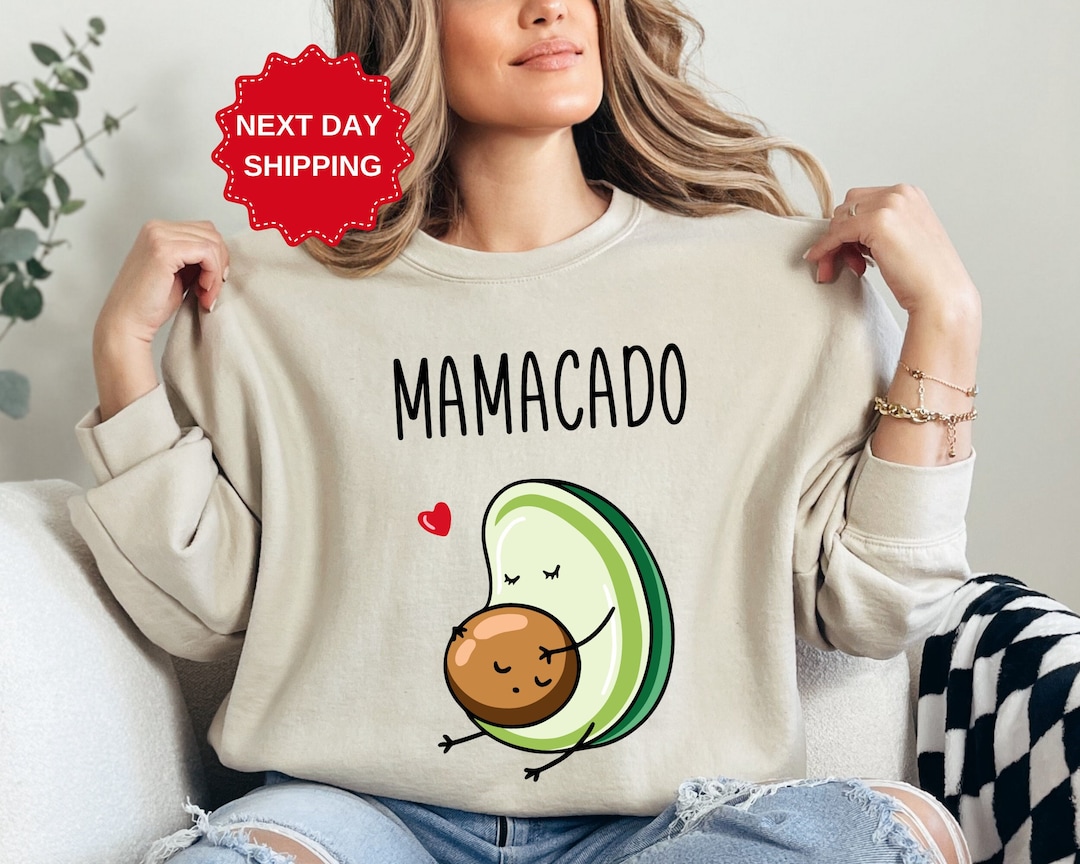 Mamacado Sweatshirt and Hoodie, Baby Announcement Shirt, New Mom Gift ...