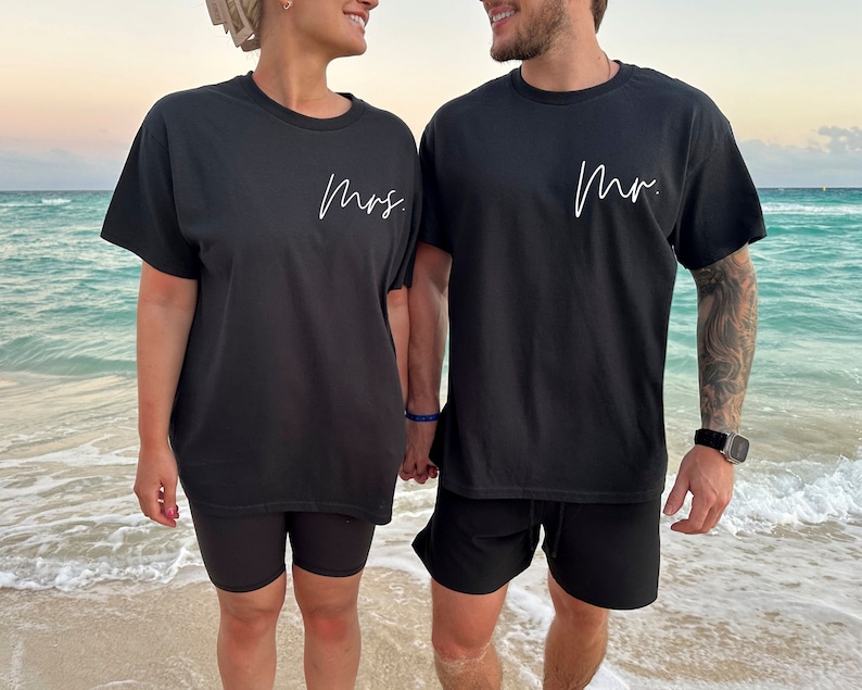 Mr and Mrs Shirts, Honeymoon Shirt, Just Married Shirt, Bride Shirt ...