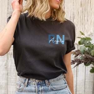 Registered Nurse Shirts Pocket, RN Shirts, Heart RN Tshirt, Nursing ...