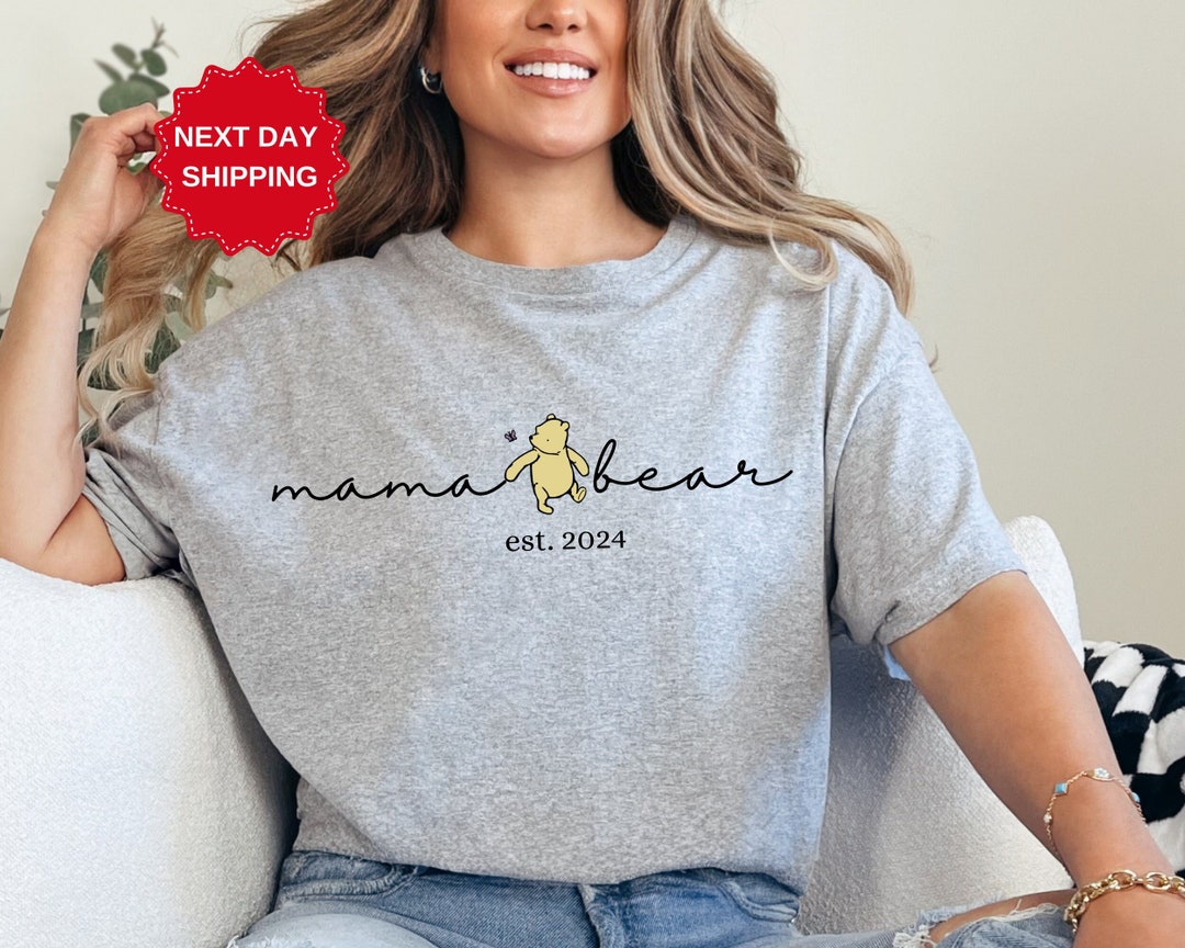 Mama Pooh Bear Shirt, Winnie the Pooh Mama Shirt, Cute Mom T Shirt ...