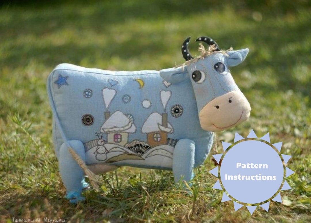 Cow Pattern, Christmas Gift Cow, Cow With Your Own Hands, Cow Pillow ...