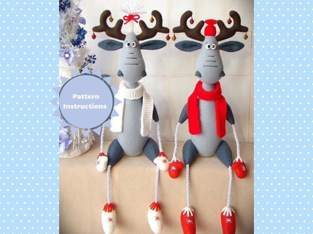 Moose Pattern, Plush Moose for Children, Unique Gift Moose, Crafting ...