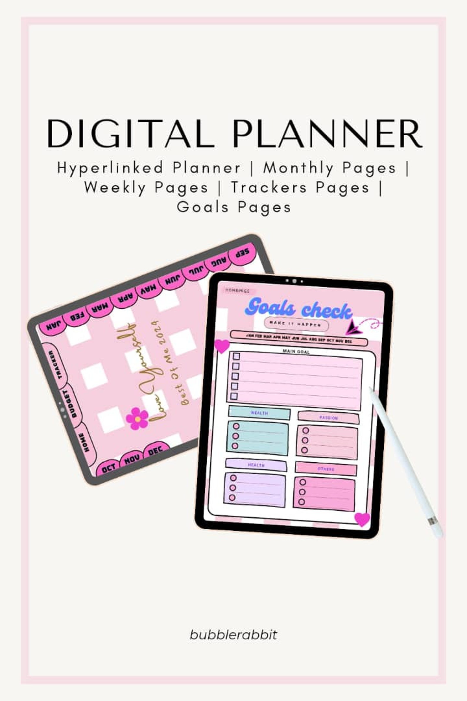 Love Yourself Pink Planner 2024 - Etsy