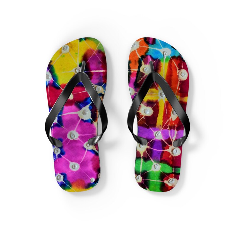Feel the Vibrant Connection of Colors in Our Flip Flops: Red, Orange ...