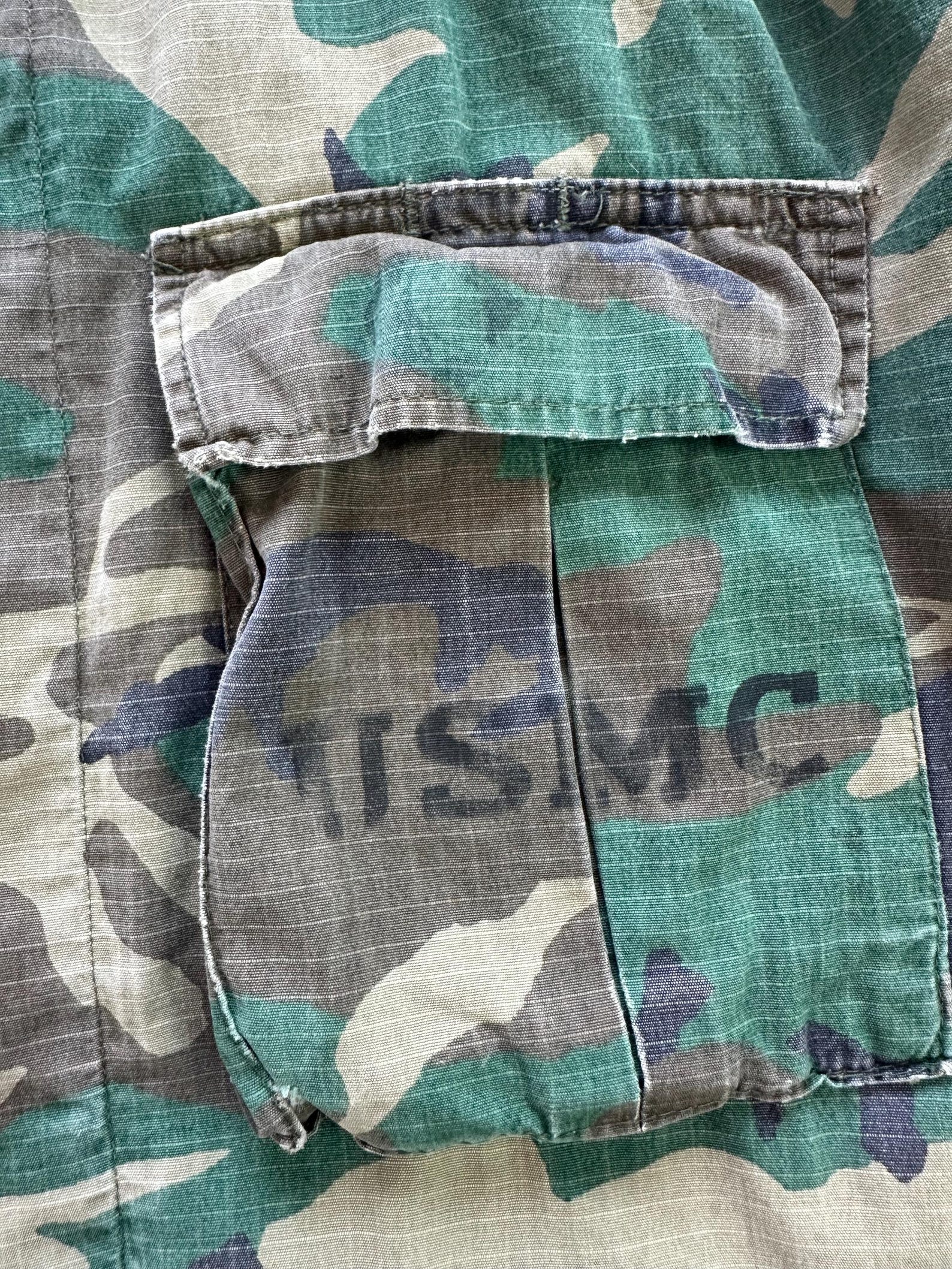 Vintage 1970s U.S. Military USMC ERDL Camo Ripstop Jungle Jacket ...