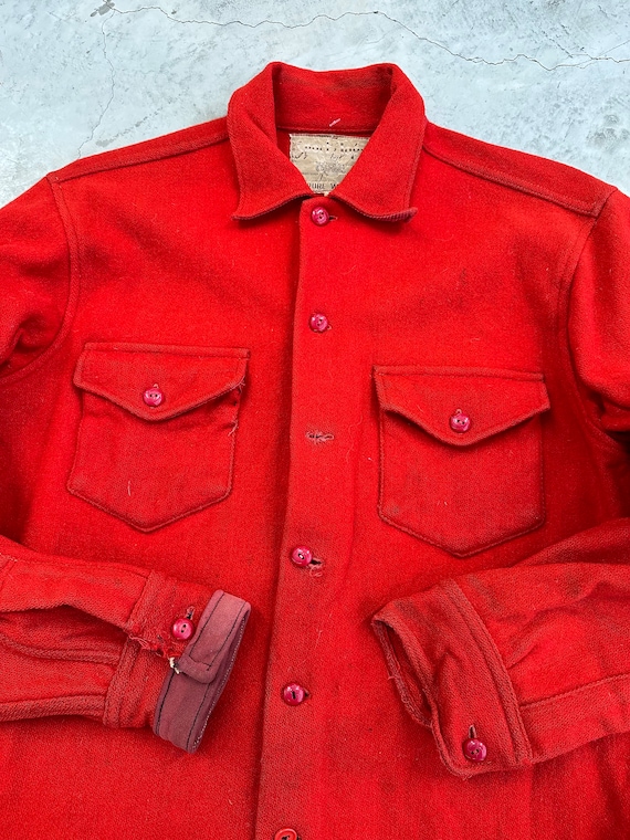 Vintage 1950s GWG Sport Togs Red Wool Shirt Jacket - Gem