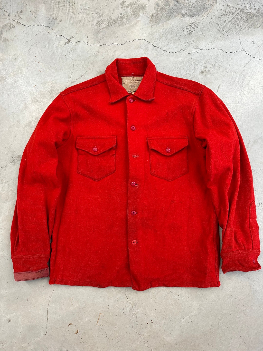 Vintage 1950s GWG Sport Togs Red Wool Shirt Jacket - Etsy