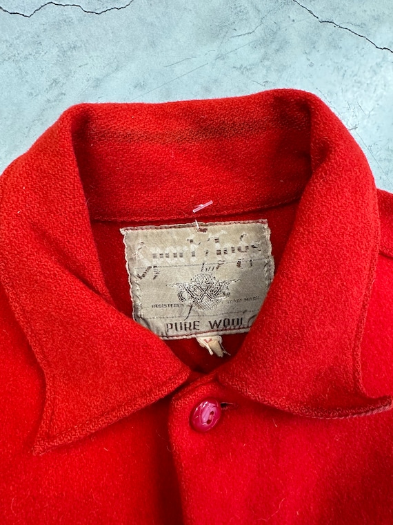 Vintage 1950s GWG Sport Togs Red Wool Shirt Jacket - Gem