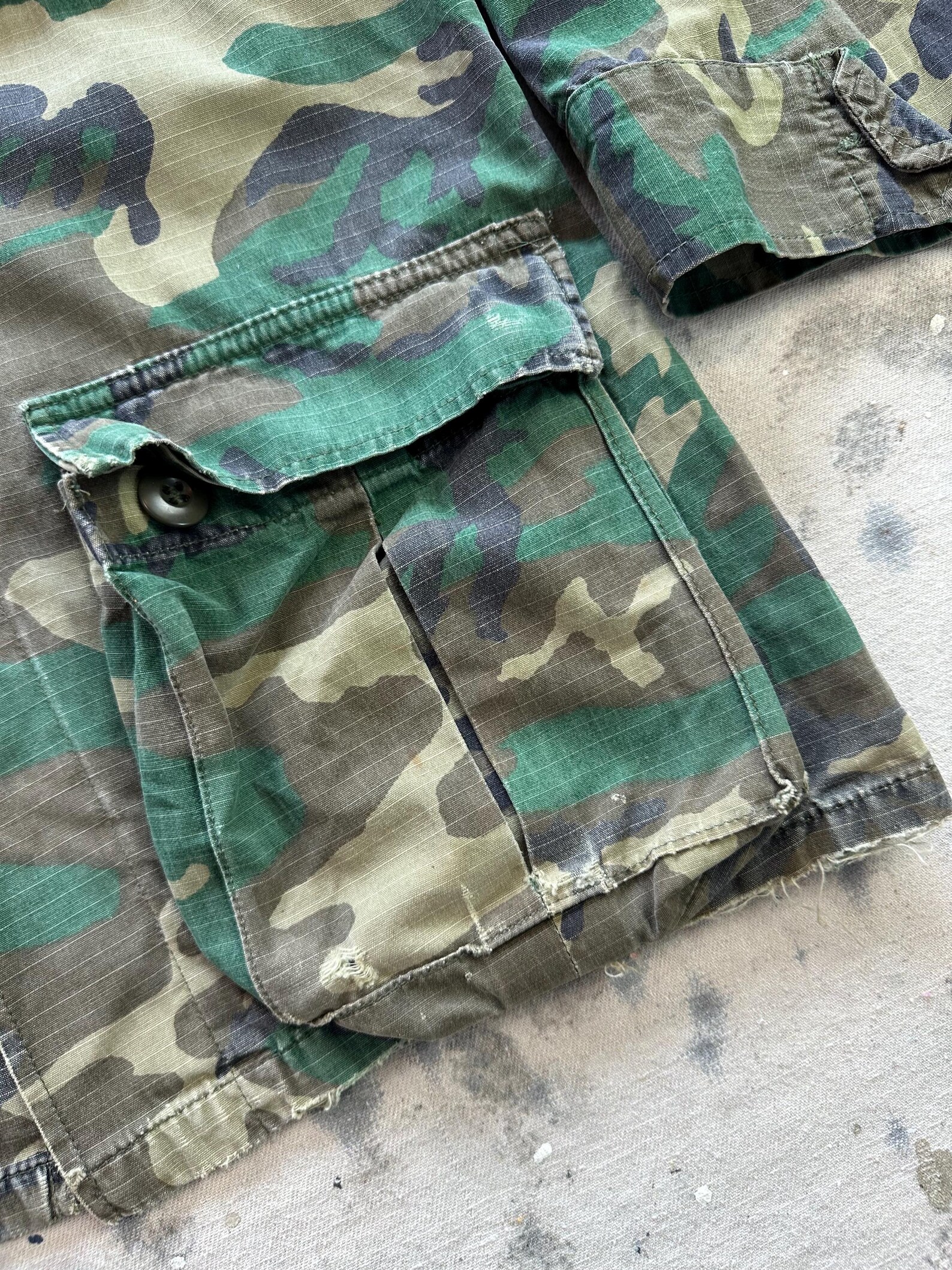 Vintage 1970s U.S. Military USMC ERDL Camo Ripstop Jungle Jacket ...