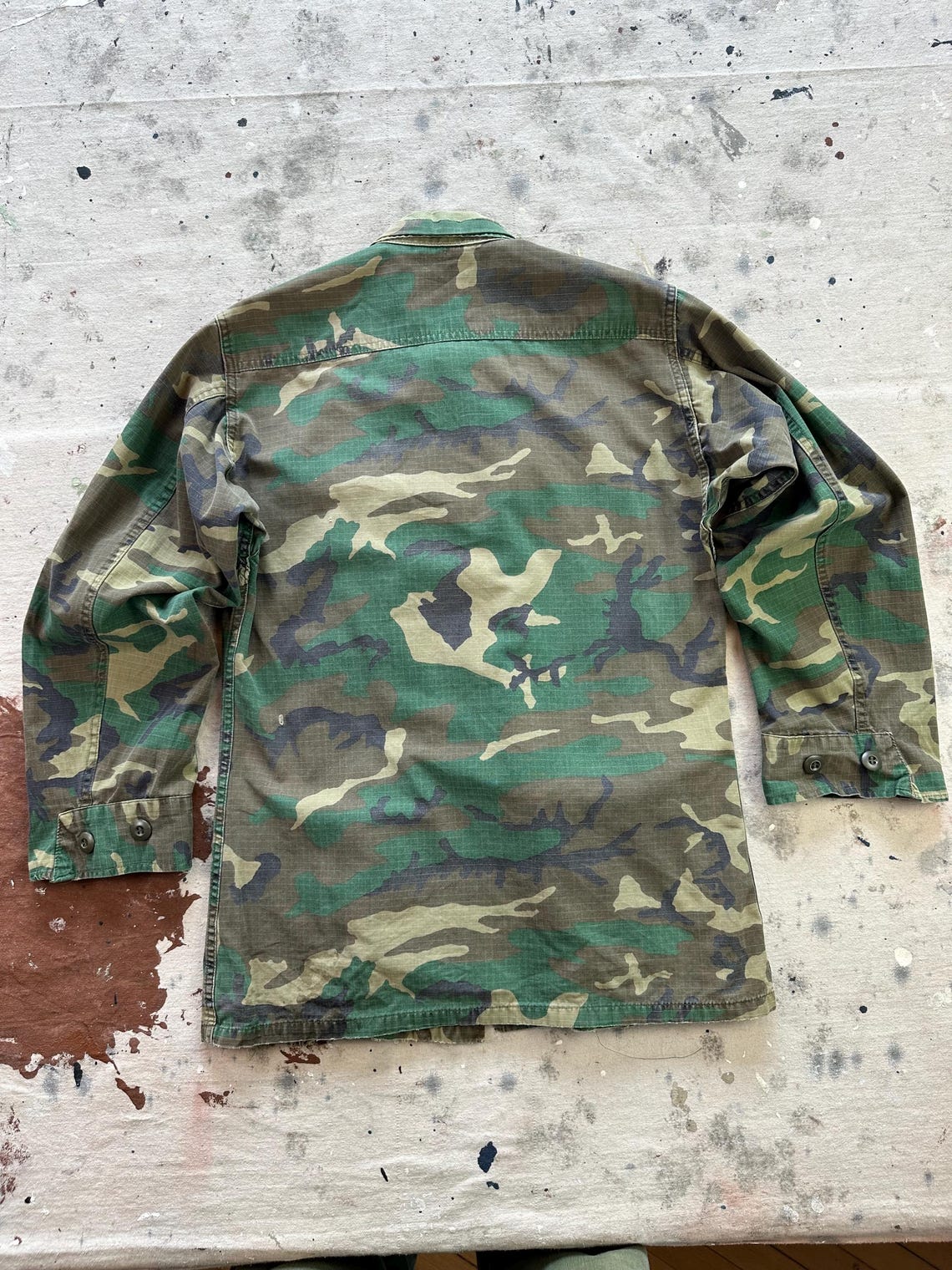 Vintage 1970s U.S. Military USMC ERDL Camo Ripstop Jungle Jacket ...
