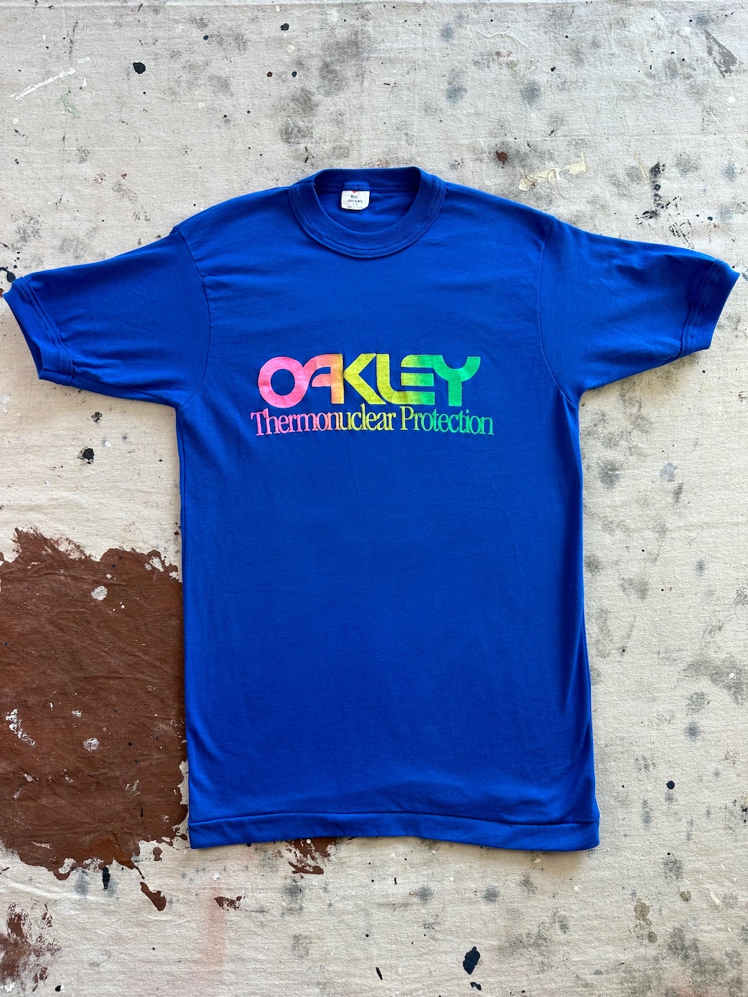 Vintage 1980s Oakley Thermonuclear Protection Blue Ringer T-shirt - Etsy