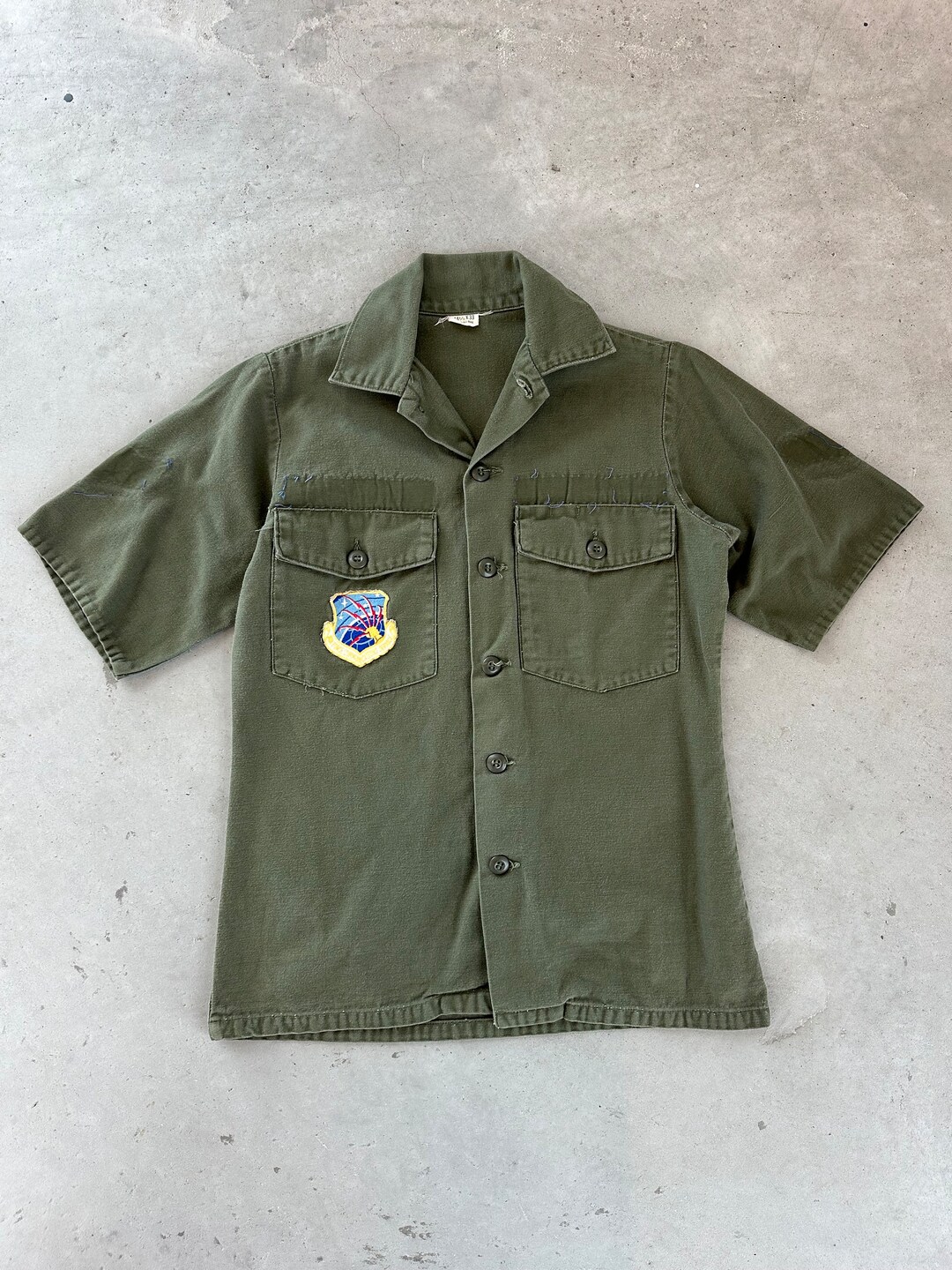 Vintage 1970s OG-107 US Army Fatigue Shirt Short Sleeve - Etsy