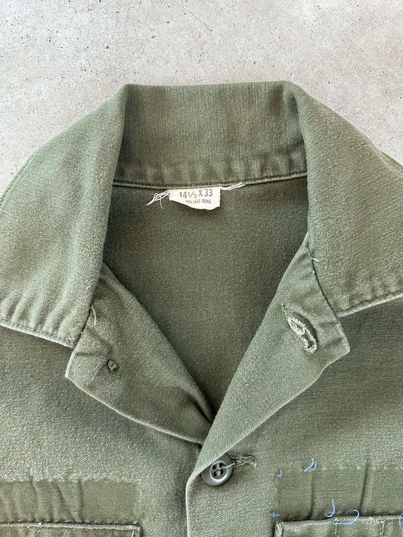 Vintage 1970s OG-107 US Army Fatigue Shirt Short Sleeve - Etsy