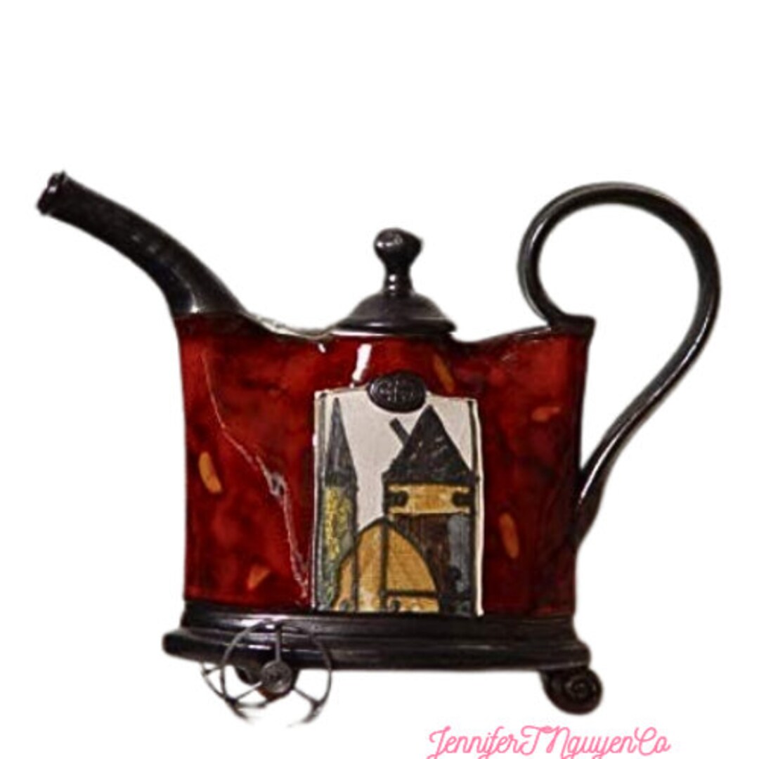 Decorative Teapot: Pottery Pitcher Iron-element Ceramic - Etsy