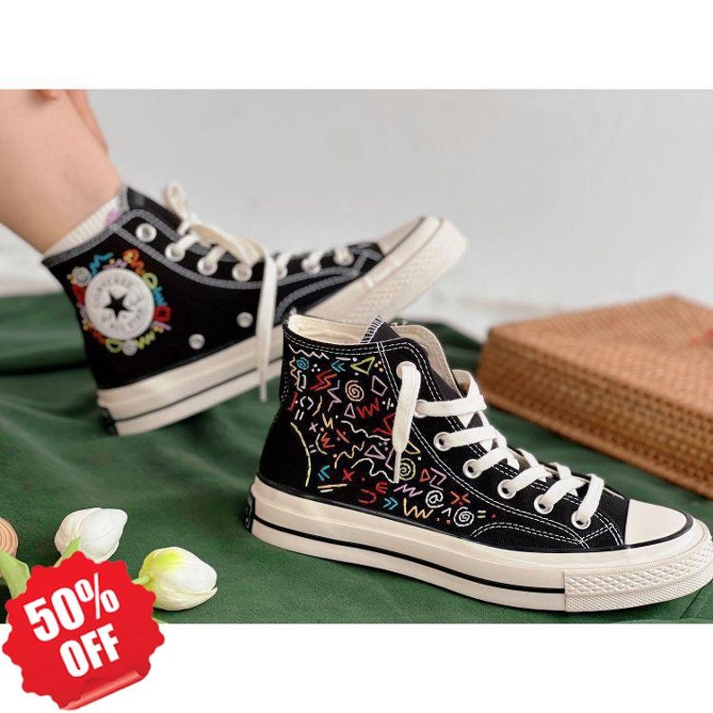 Custom Converse Math Formula Embroidery Pattern, Embroidered Logo Color ...