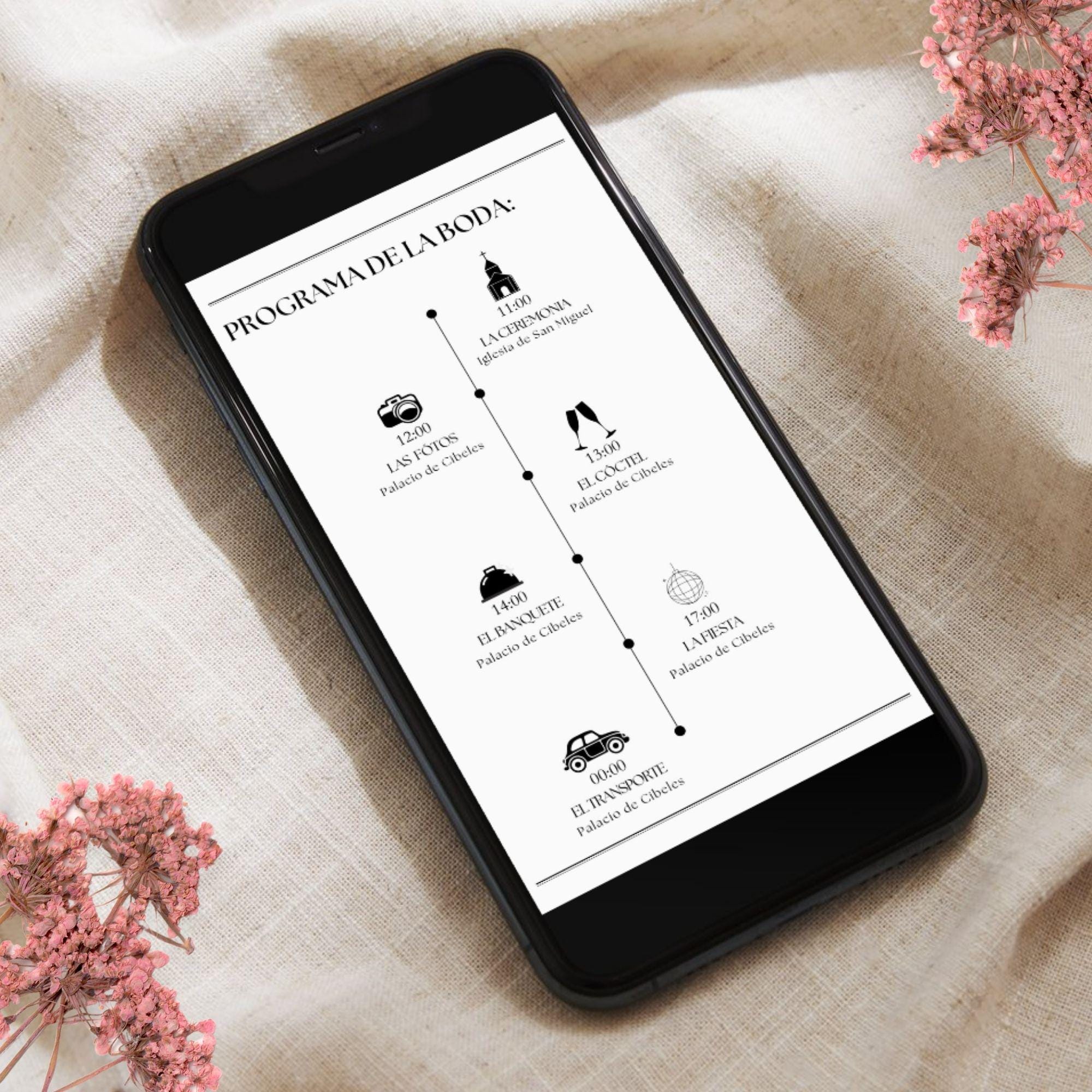 Wedding Video Invitation in Spanish, Wedding Newspaper Program Template ...