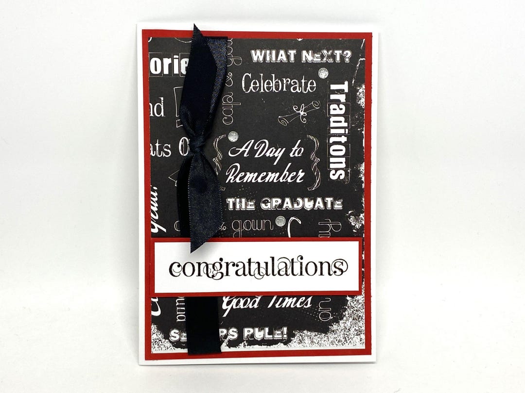 Handmade Congratulations Card- Word Print Panel - Etsy