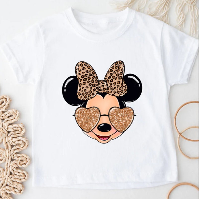 4t Leopard Minnie Mouse T Shirt - Etsy