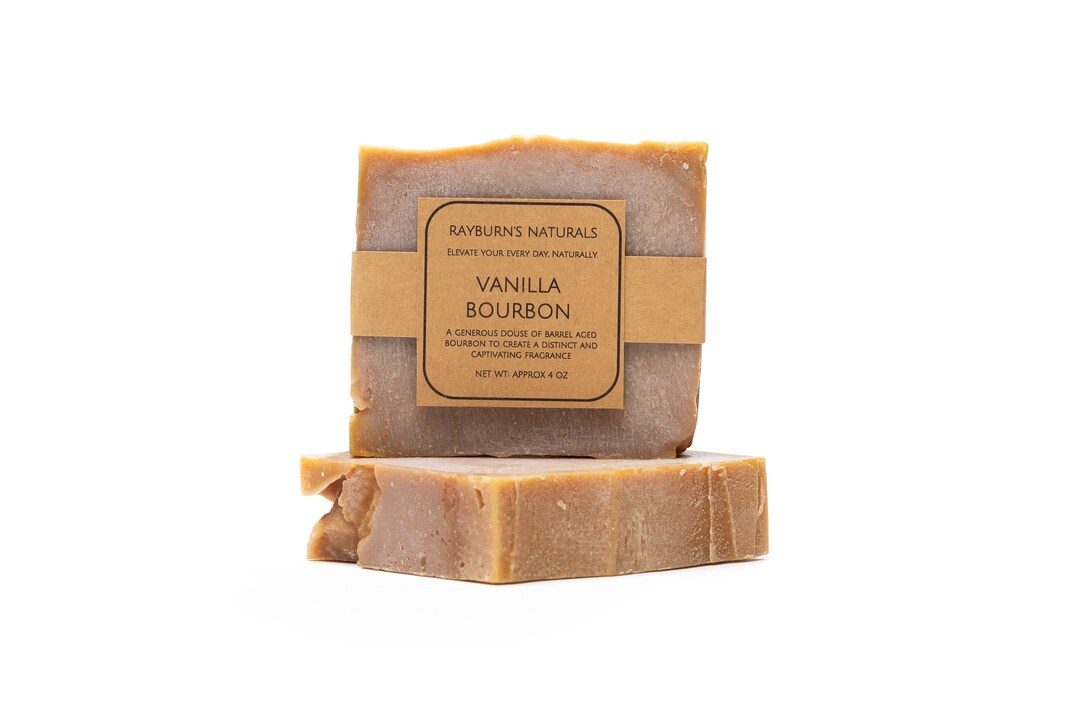 Handmade Vanilla Bourbon Soap Bar: Natural Cold Process Essential Oil ...