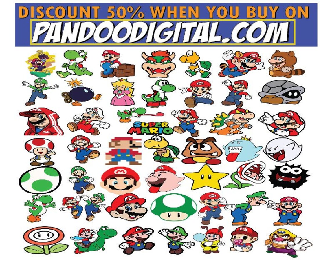 Super-mario Svg Mario Svg Files for Cricut Mario Svg Bundle - Etsy Canada
