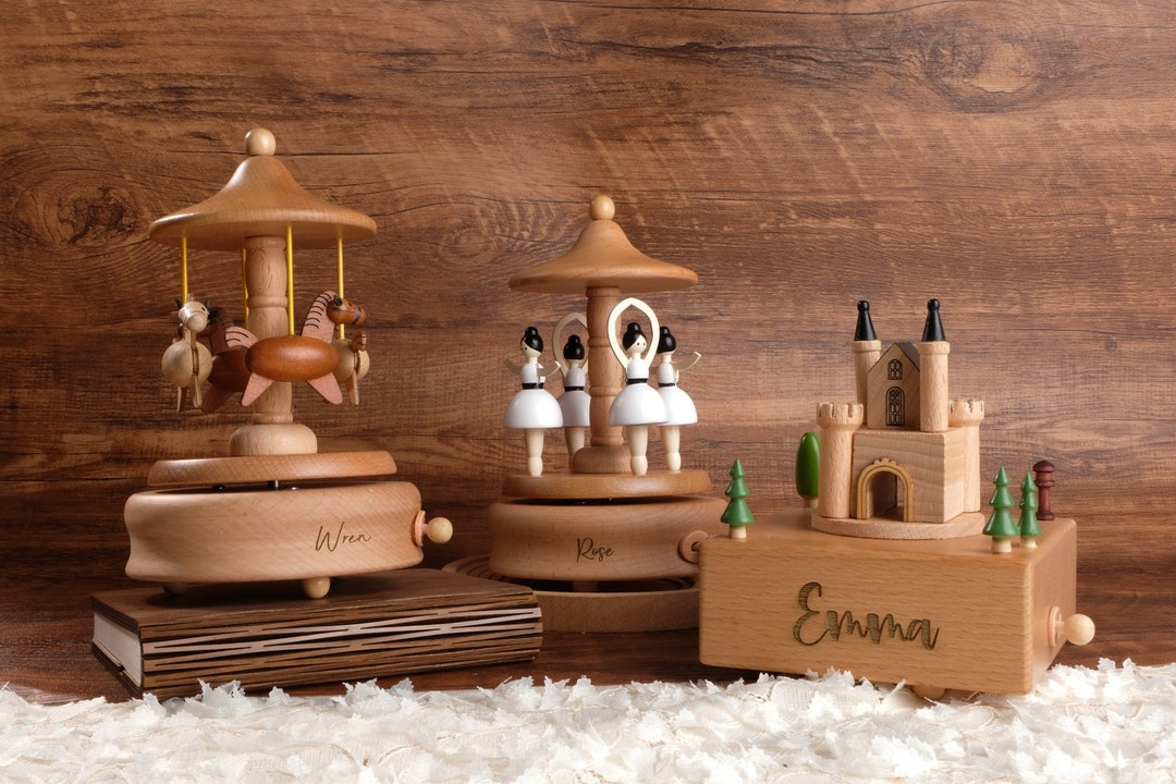 Personalized Gifts for Girls,handmade Music Box,wooden Horse Musical ...