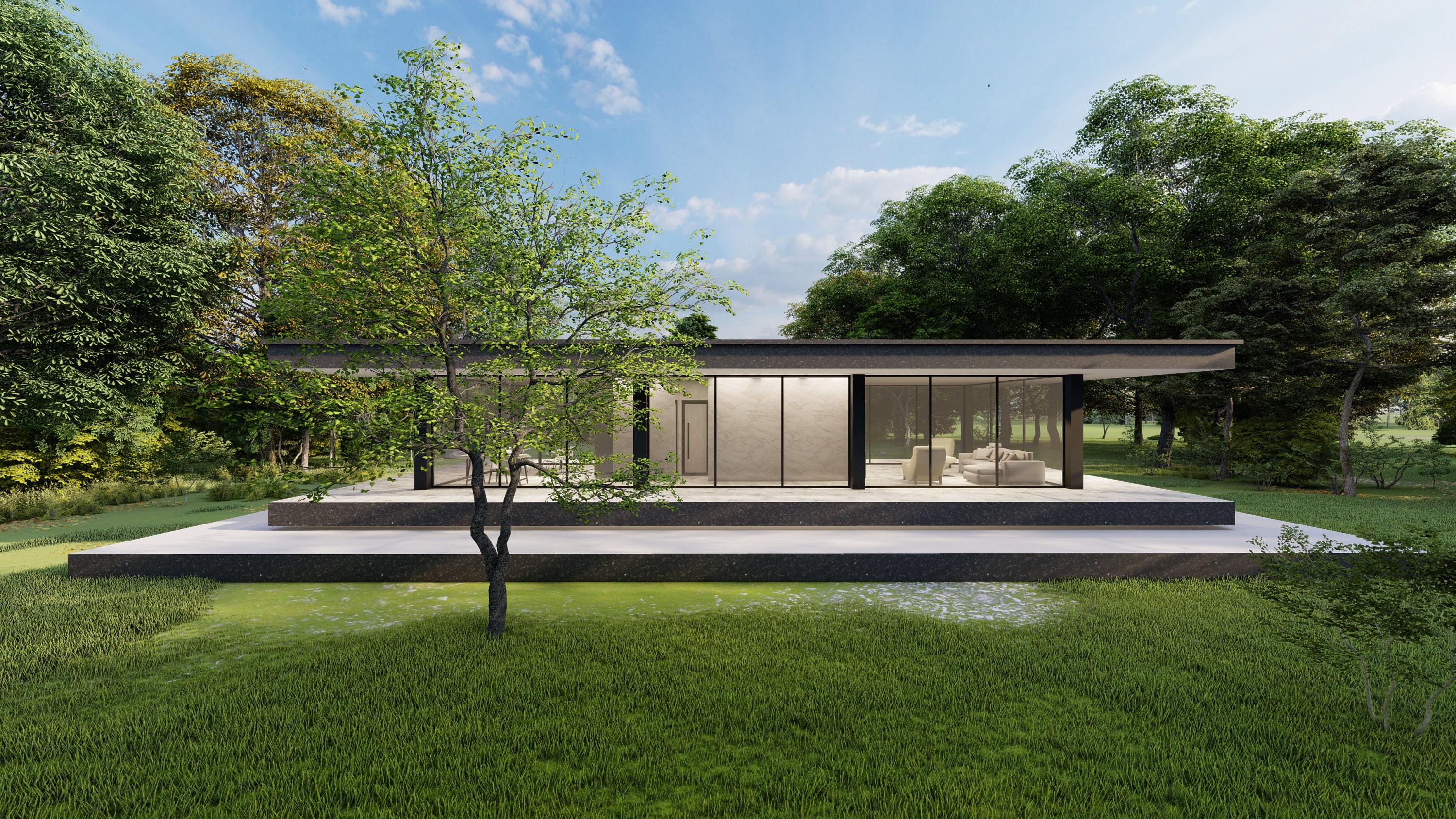 Minimalist Glass Tiny House Plan: 1 Bedroom Digital Download - Etsy