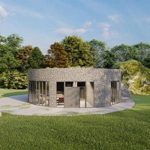2 Bedroom Round House Plan: Modern Small Home Design (digital Files ...