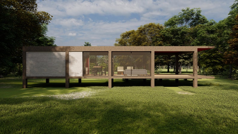 Tiny House, Wood House Plan, Modern House, Small House, Frame House ...