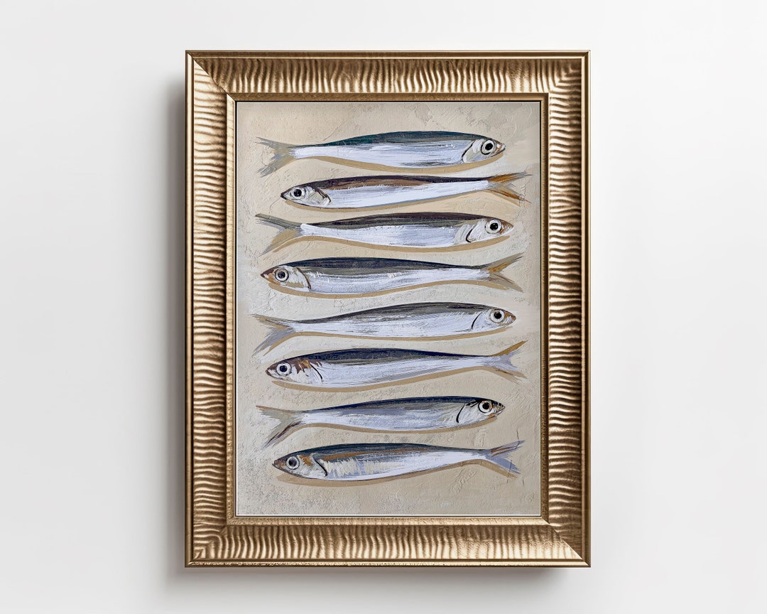 Sardine Art Painting, DIGITAL Print, Sardine Oil Painting, Printable ...