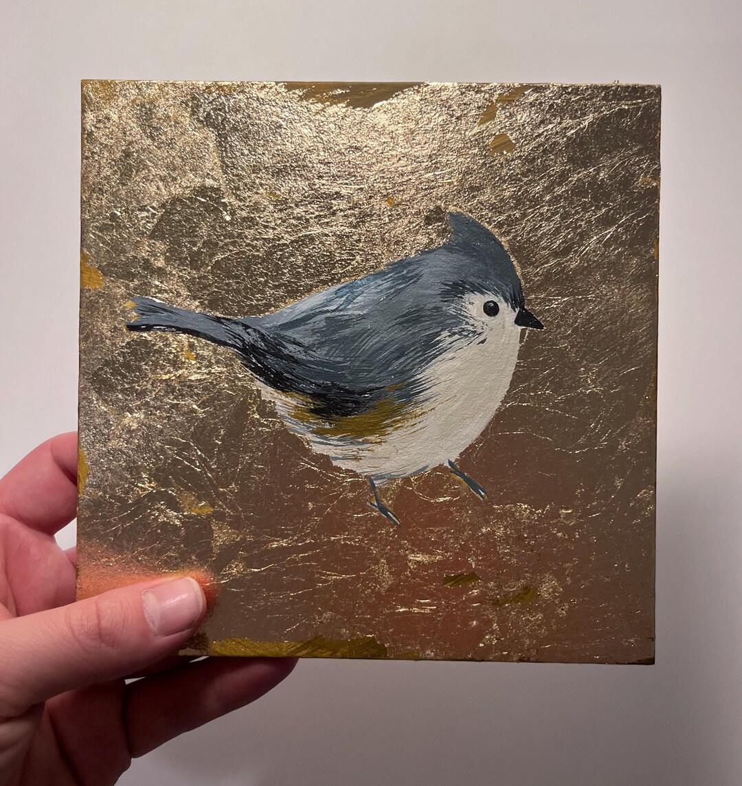 Original Custom Tufted Titmouse Bird, Painting Original, Unframed Art ...