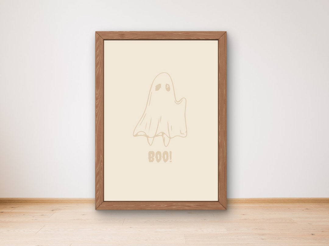 Halloween Decor Ghost Minimal Wall Art Digital Art Digital Download ...