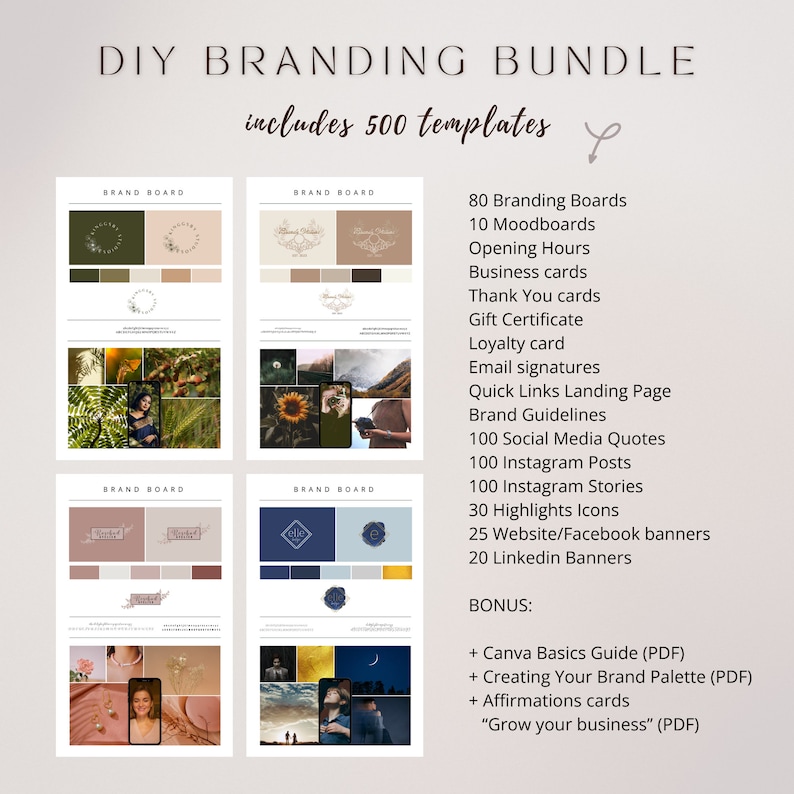 DIY Branding Package, DIY Branding Kit, Logo Kit, Business Branding ...