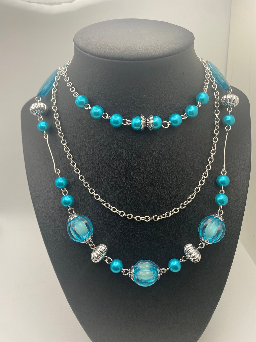 Layered Beaded Necklace - Etsy