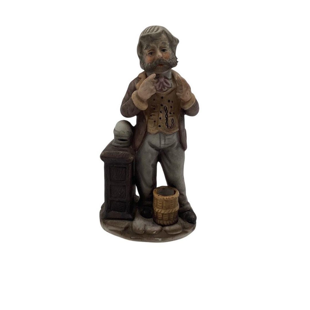 Vintage Porcelain Figurine Man With Moustache Classic Decor - Etsy