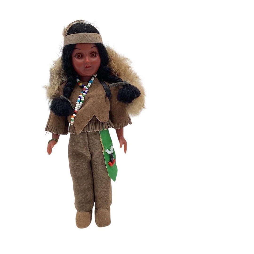 Vintage Carlson Native American 7" Cloth Doll Folk Art Collectible - Etsy