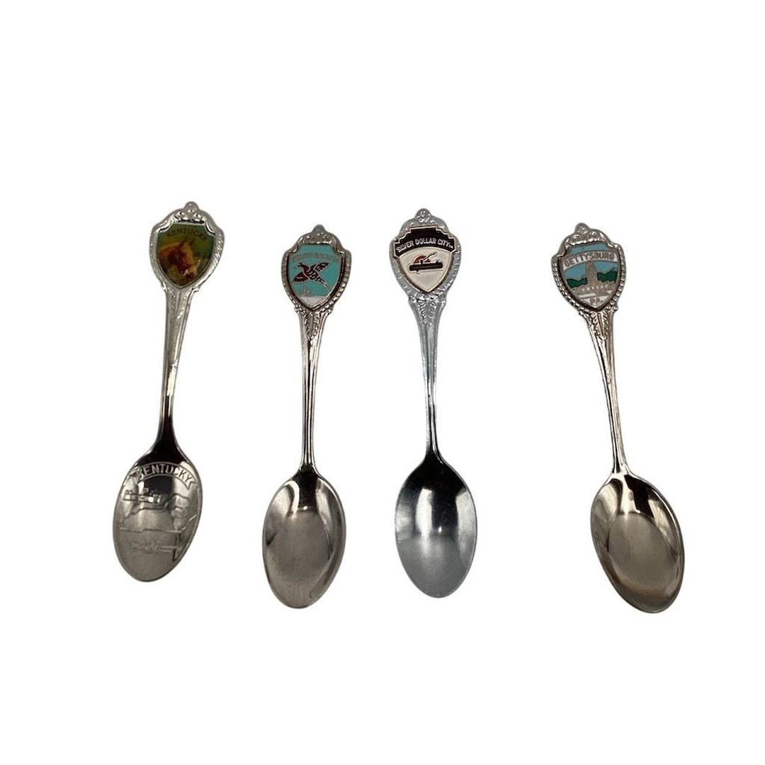 Vintage Souvenir Collectible Spoon Set of 4 - Etsy