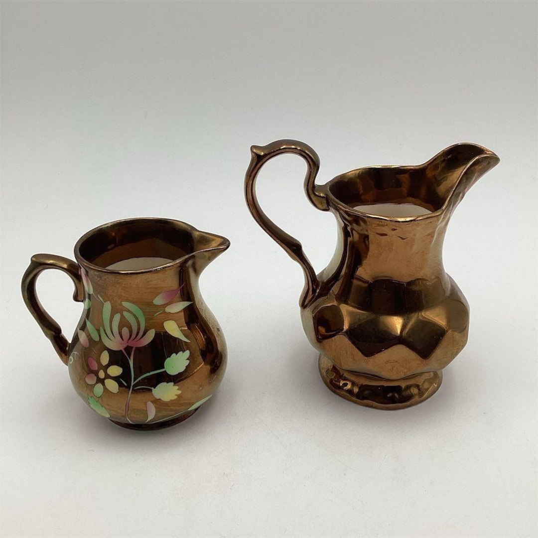 Vintage Wade England Copper Luster Pitcher Set Multicolor 1950s - Etsy