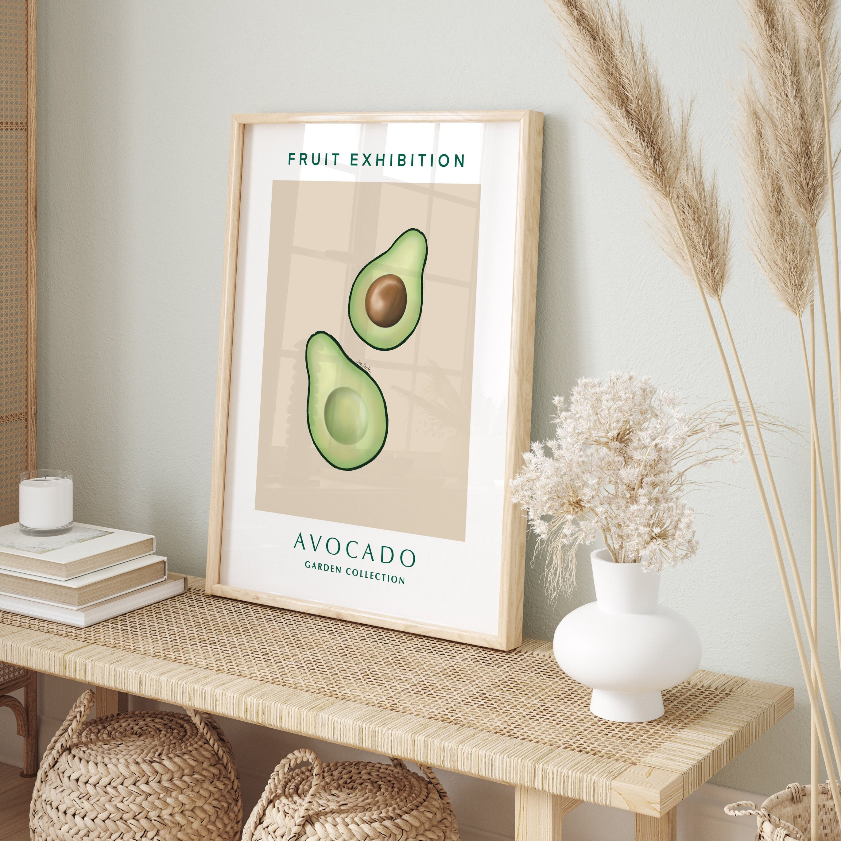 Avocado Fruit Print / Kitchen Wall Art Home Decor / Tropical Fruit ...