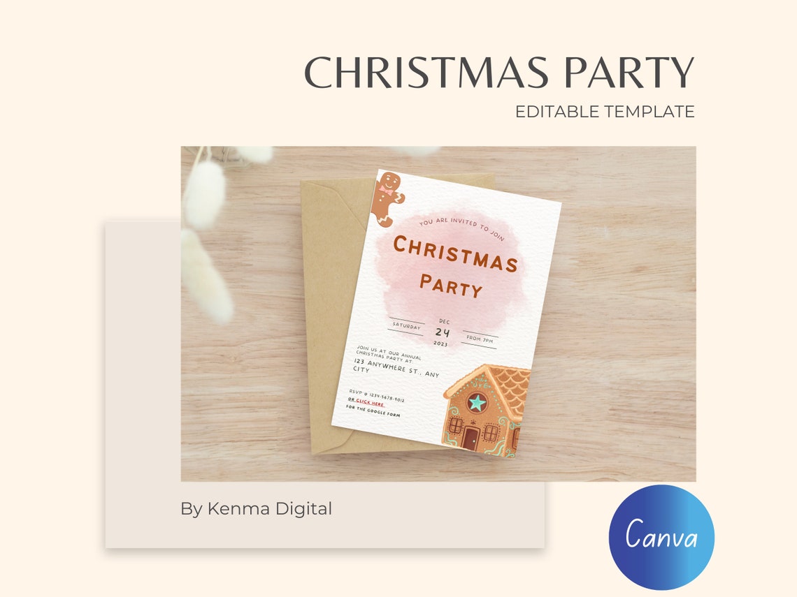 Editable Christmas Party Invitation | Christmas Party Invitation ...