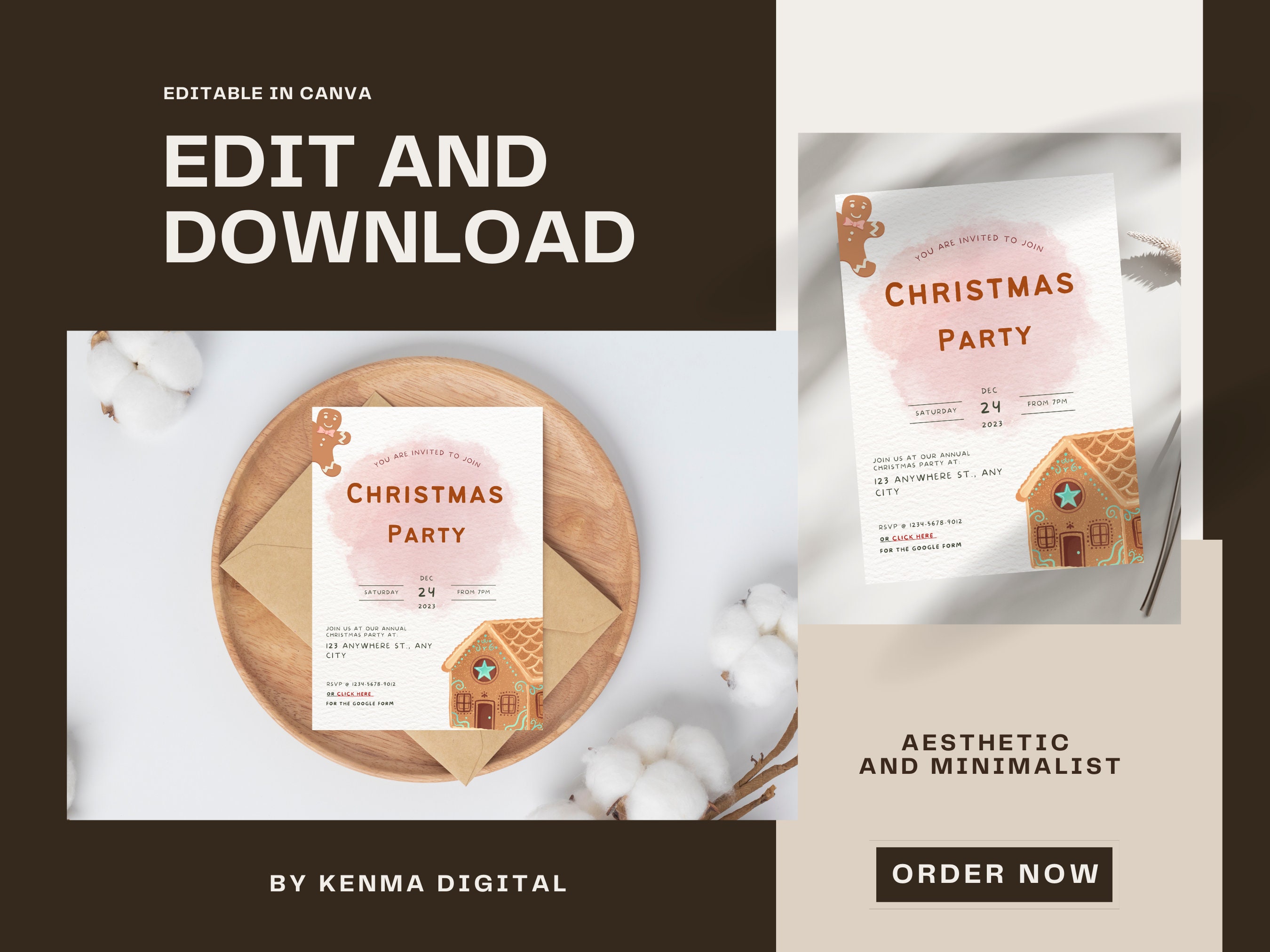 Editable Christmas Party Invitation | Christmas Party Invitation ...