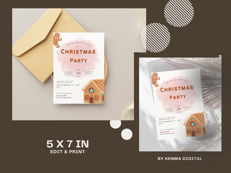 Editable Christmas Party Invitation | Christmas Party Invitation ...